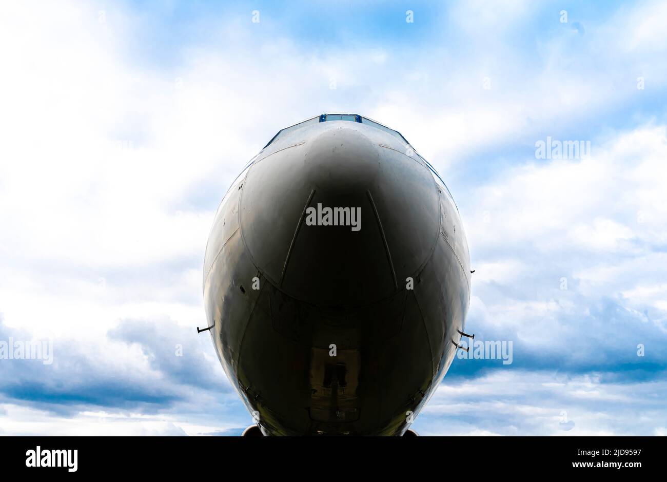 Front view of a Head of Tu 154 B2 aircraft airplane Stock Photo - Alamy