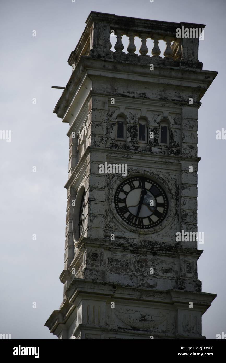 Top view of an ancient dutch clock tower Stock Photo - Alamy