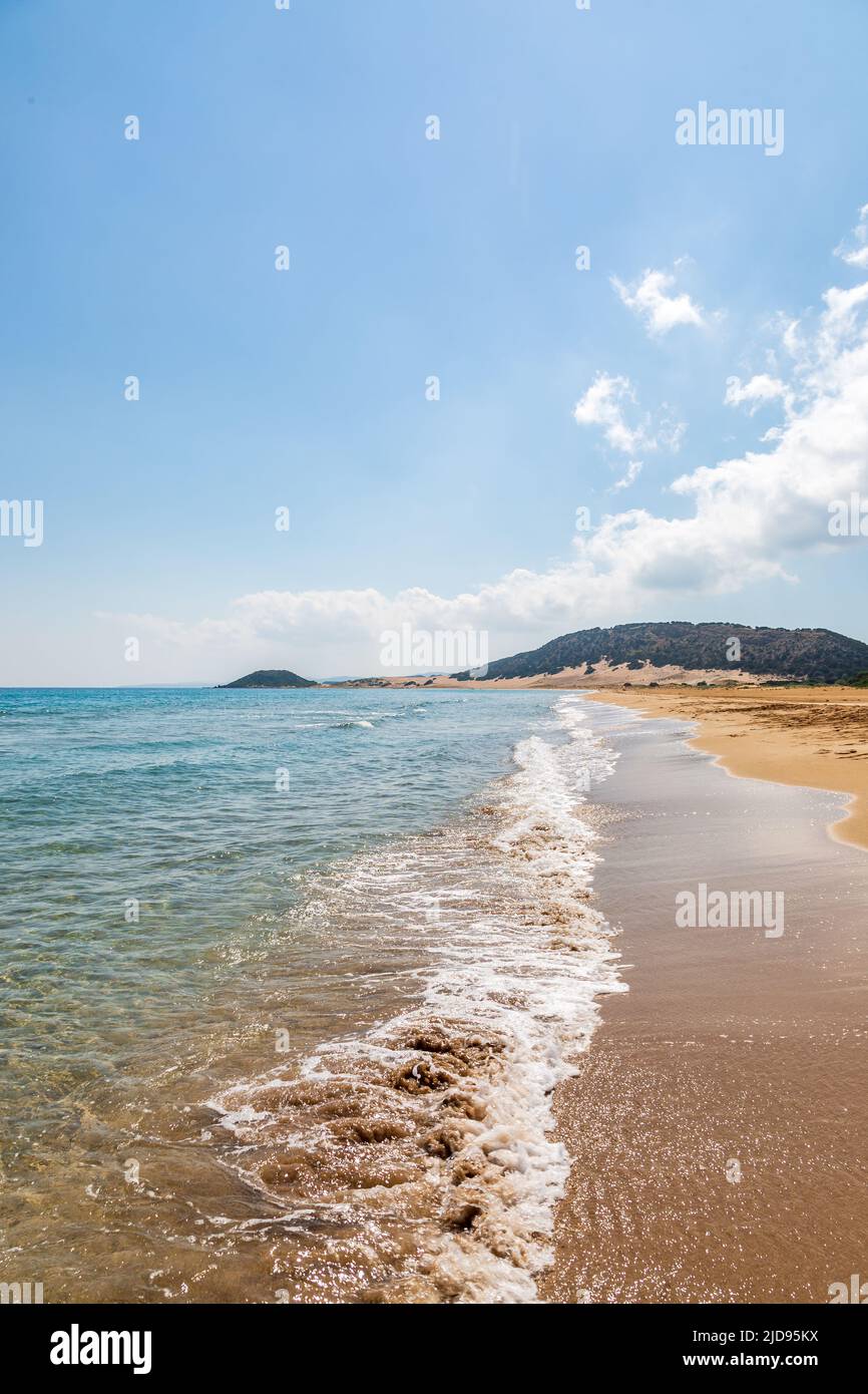 A view at the idyllic Golden Beach along the Karpas Peninsula in Cyprus ...