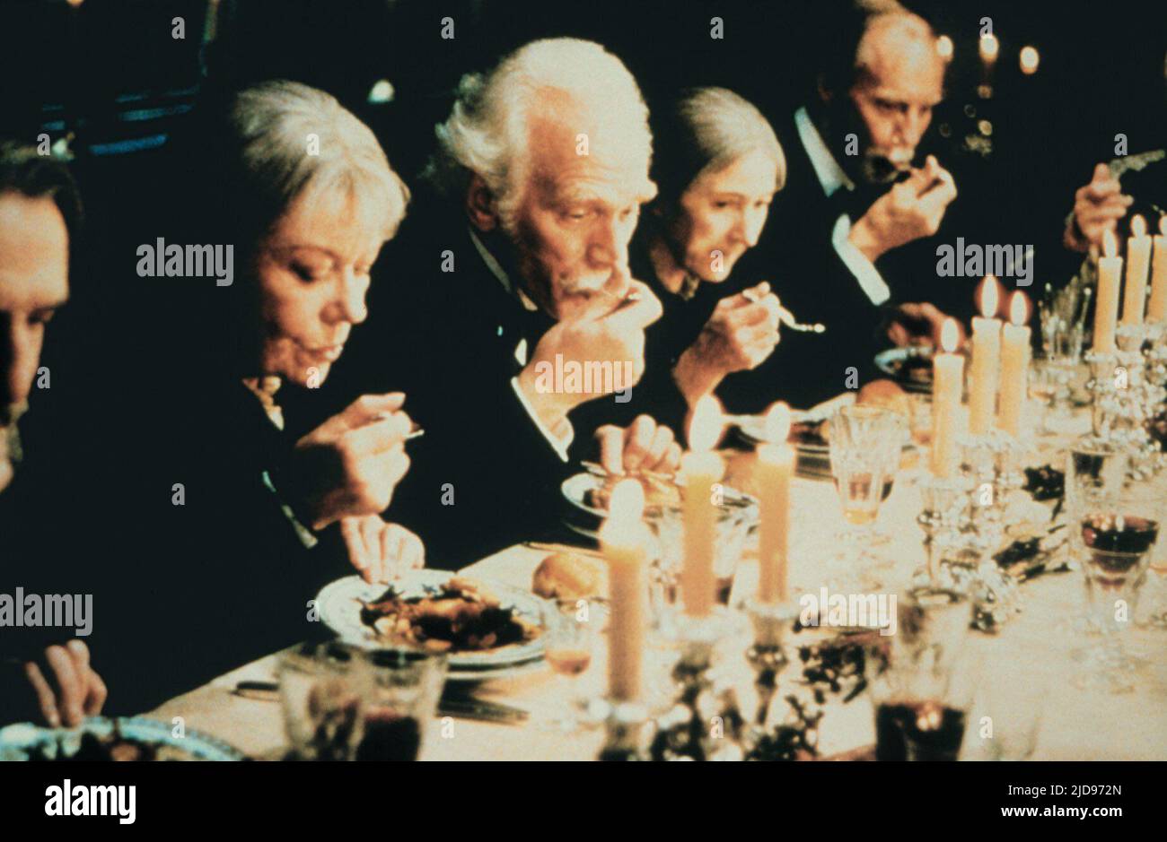CANDLE LIT DINNER SCENE, BABETTES GAESTEBUD, 1987 Stock Photo - Alamy