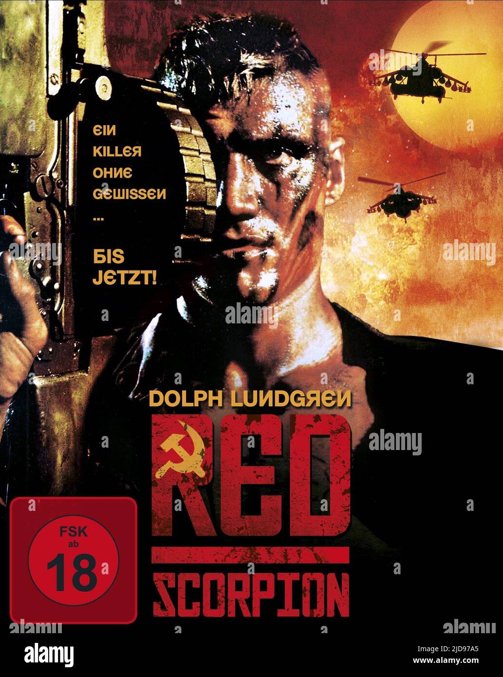 DOLPH LUNDGREN POSTER, RED SCORPION, 1988 Stock Photo - Alamy