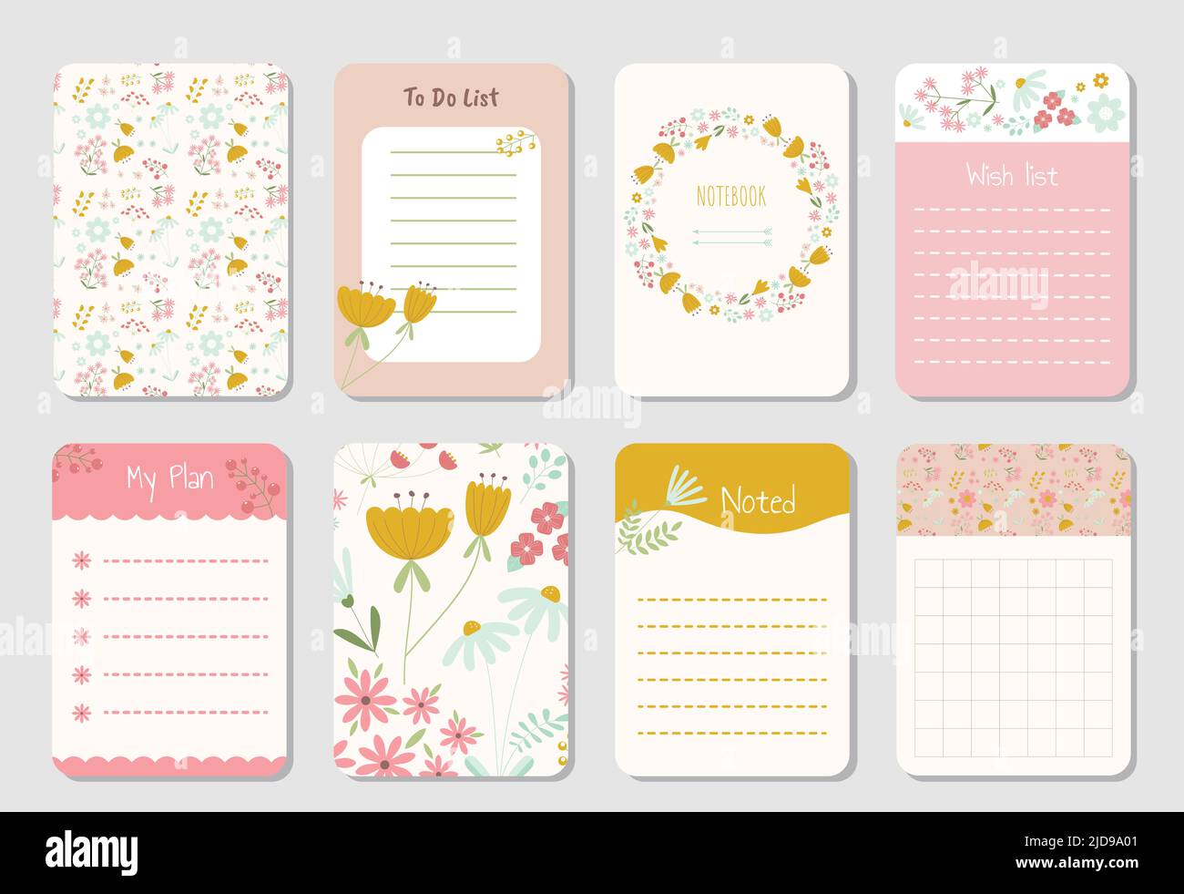 Collection of cute note paper Stock Vector Image & Art - Alamy