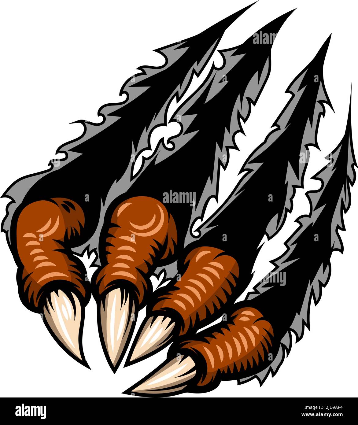 Illustration monster claw hand scratching Stock Vector Images - Alamy
