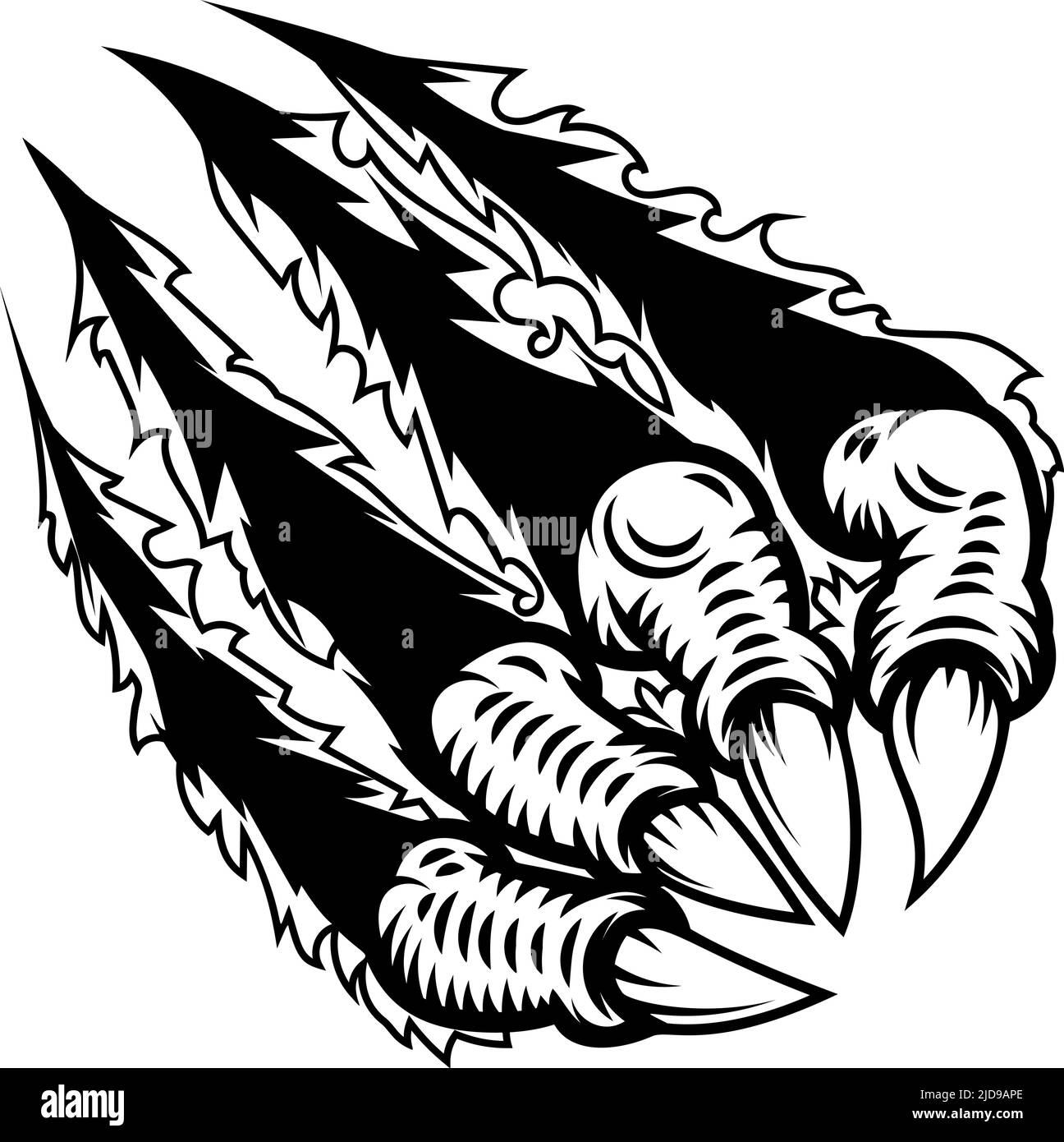 Monster claws scratching background. For poster, t shirt, decoration ...