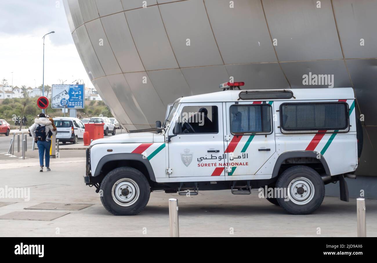 Moroccan Police van on patrol in Casablanca, Morocco Stock Photo - Alamy