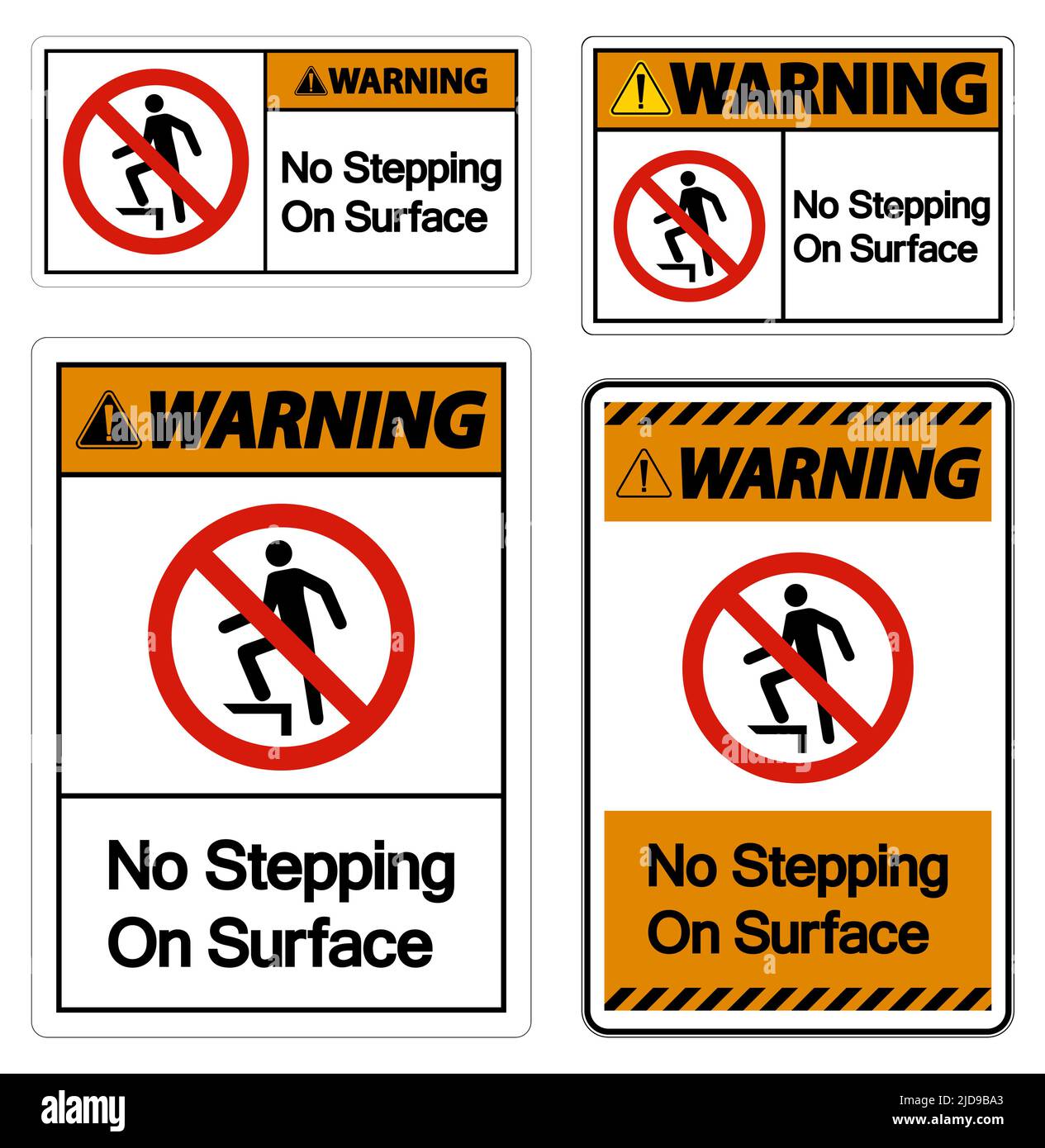 Warning No Stepping On Surface Symbol Sign Stock Vector Image & Art - Alamy