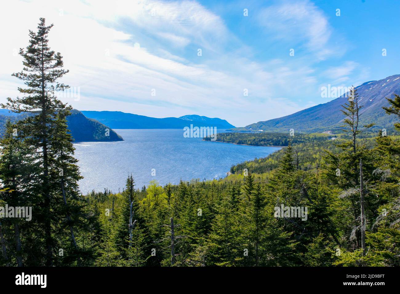 woody point newfoundland, views from a lookout Stock Photo - Alamy