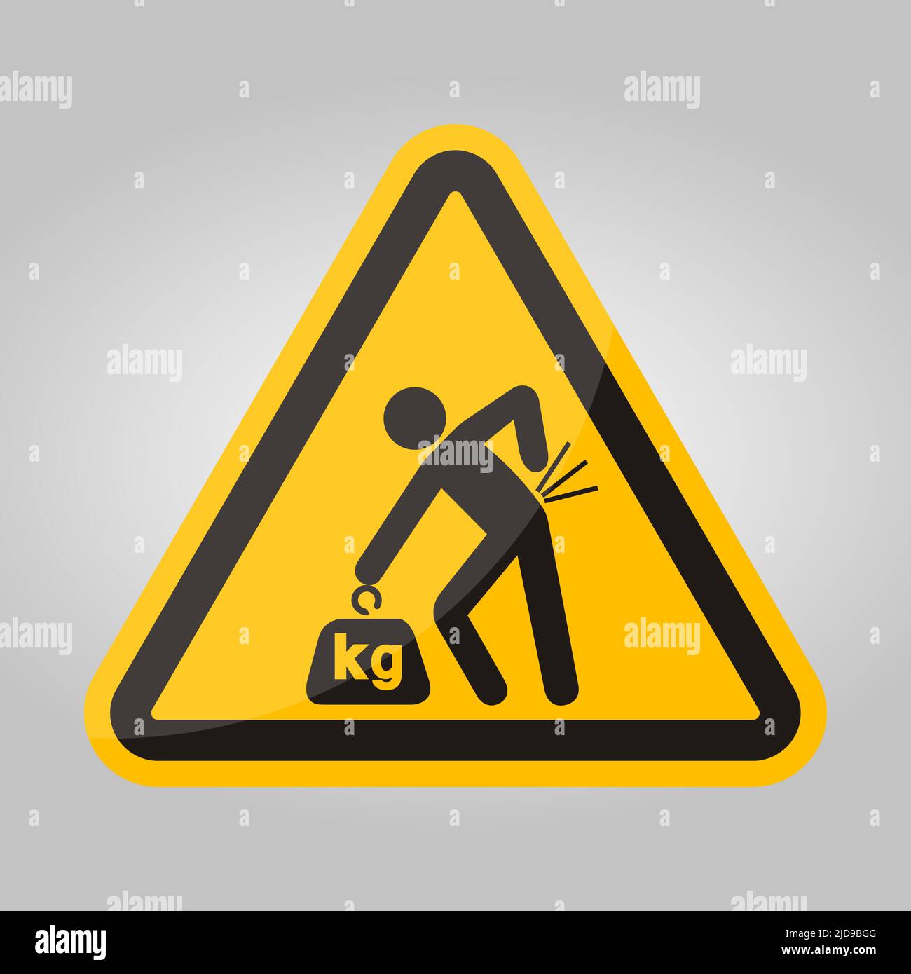 Lifting Hazard Symbol Sign, Vector Illustration, Isolate On White ...