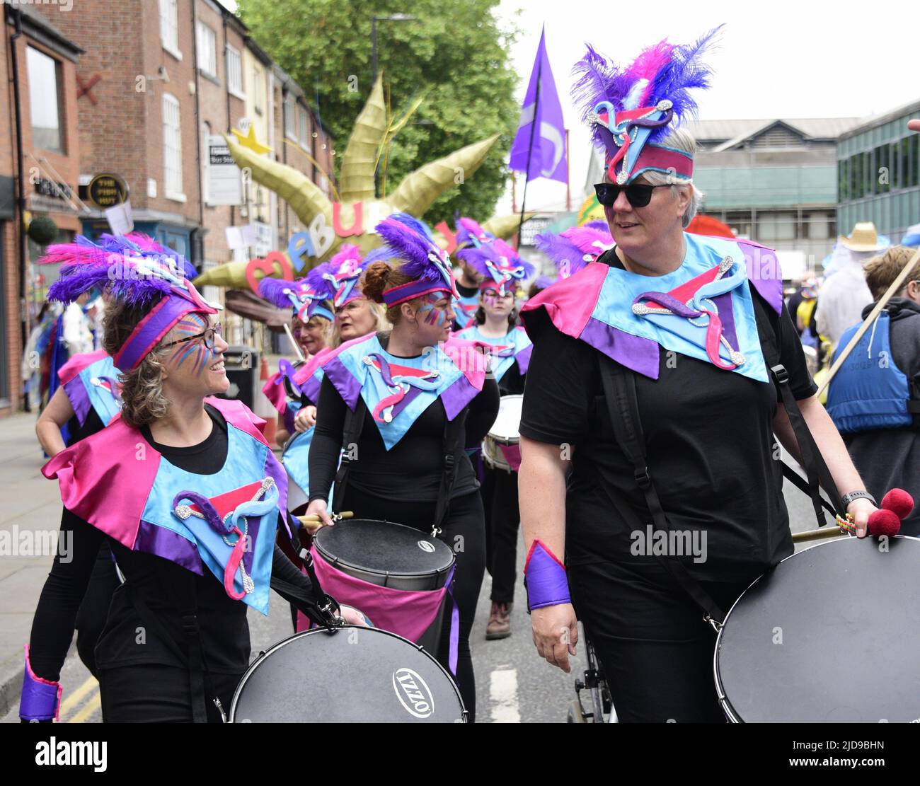 Manchester, UK, 19th June, 2022. Performers and artists get ready for ...