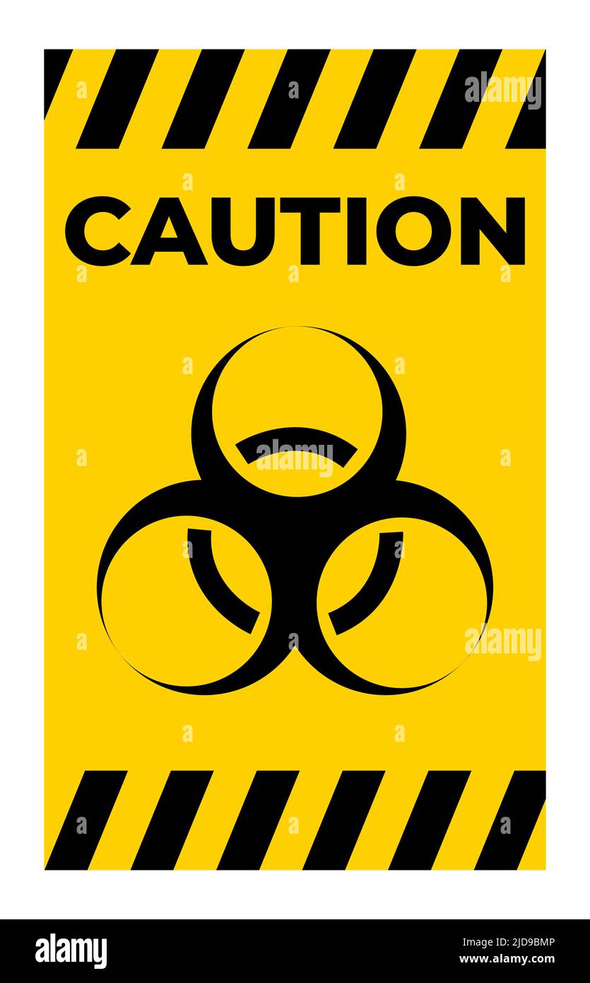 Beware Biological Hazard Symbol Isolate On White Background Stock ...