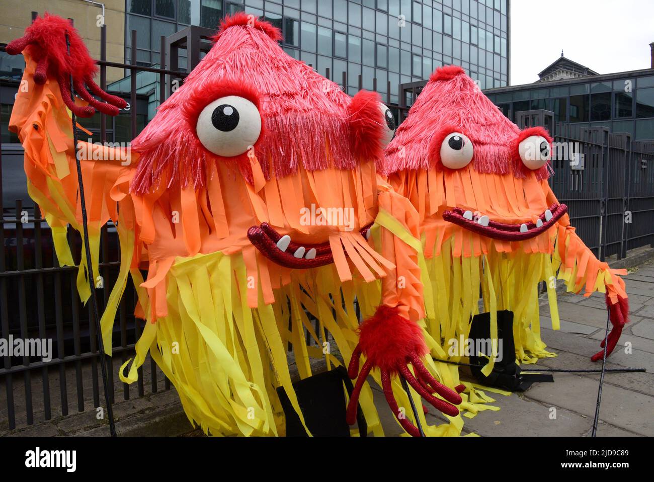 Manchester, UK, 19th June, 2022. Performers and artists get ready for ...