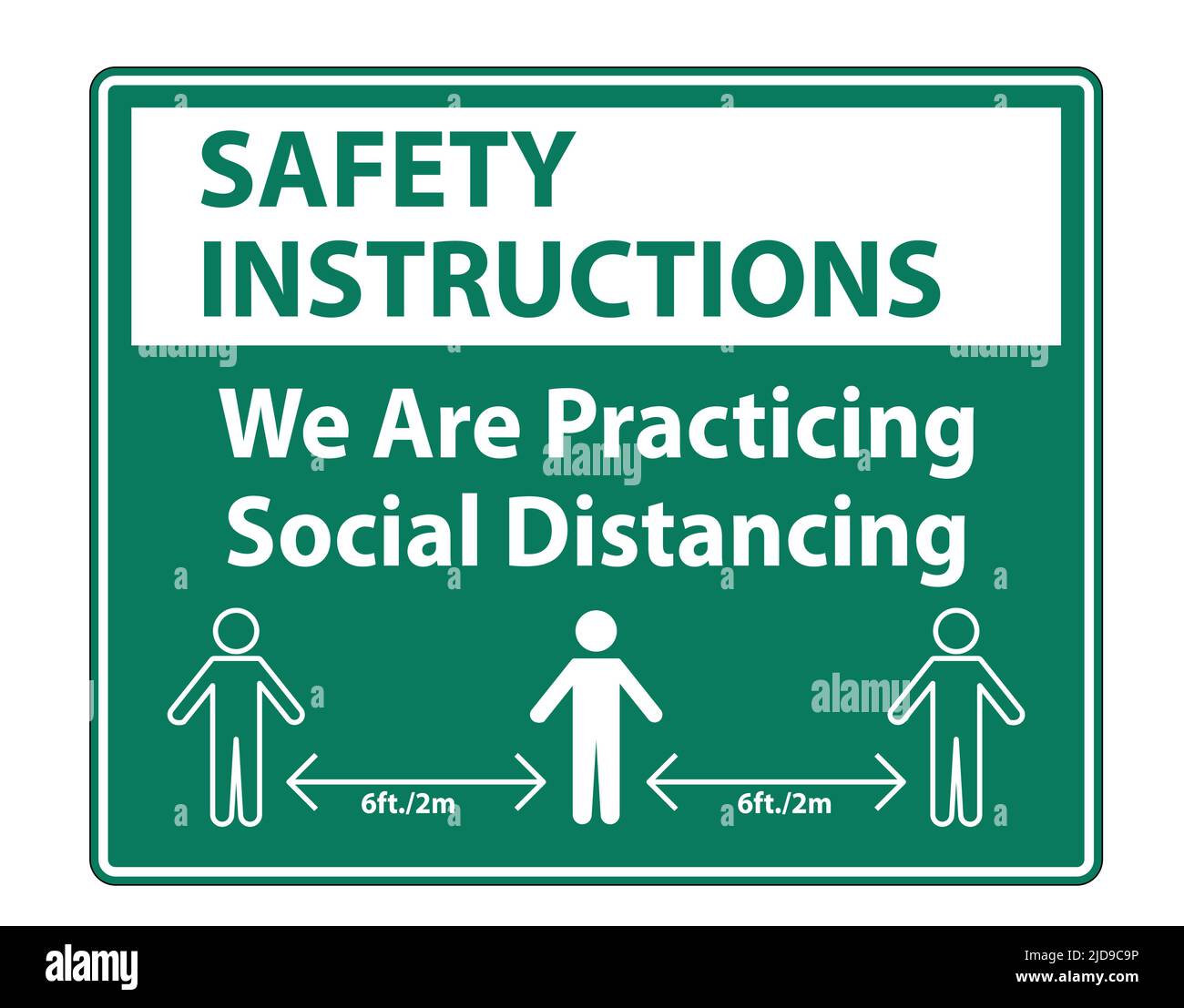 Safety Instructions We Are Practicing Social Distancing Sign Isolate On White Background,Vector ...