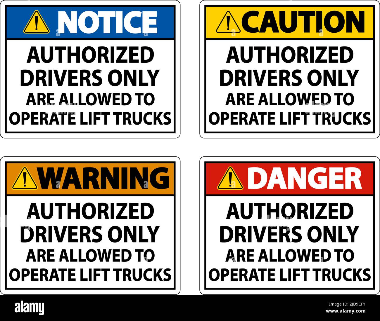 Authorized Drivers Only Sign On White Background Stock Vector Image ...