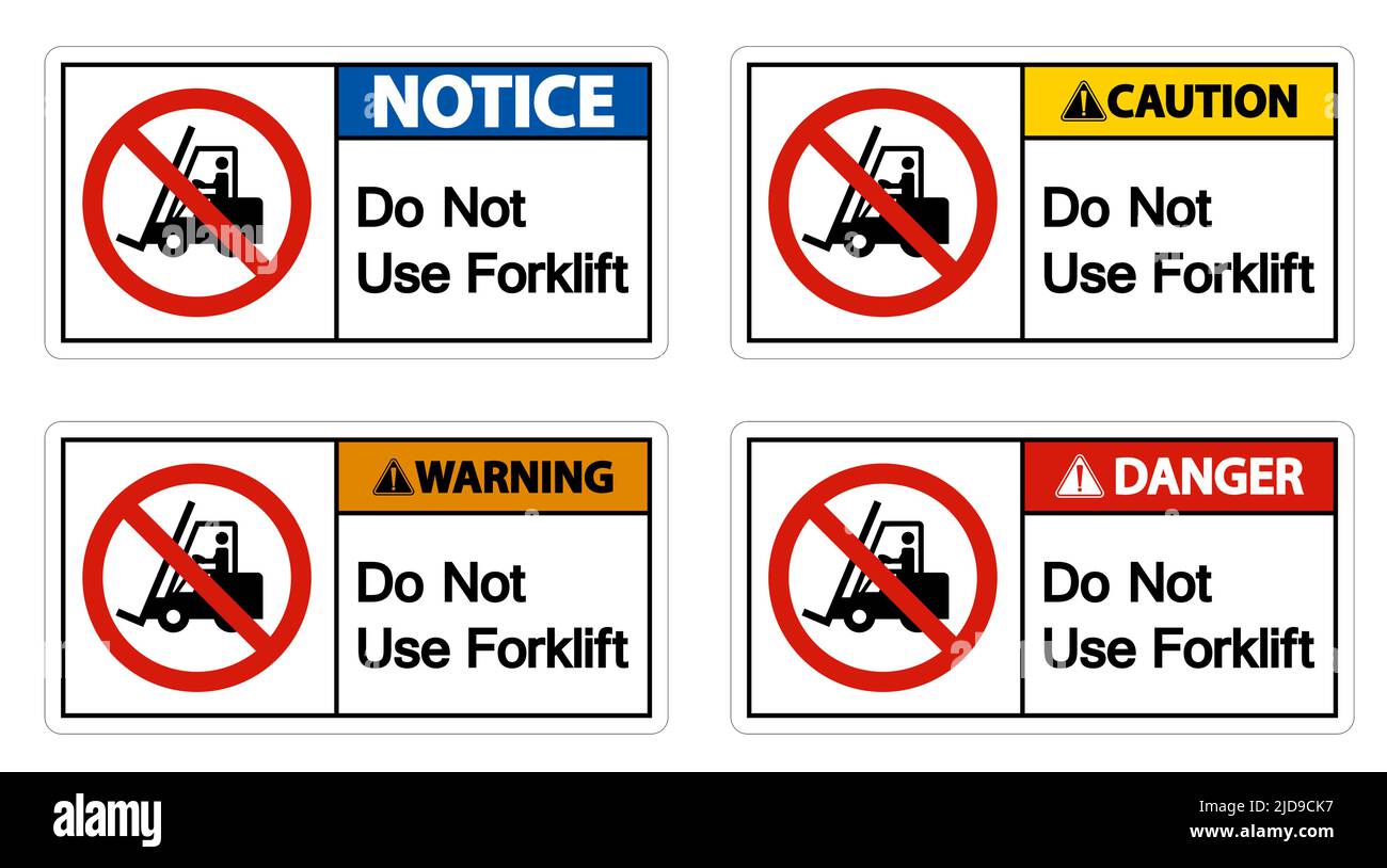 Do Not Use Forklift Sign On White Background Stock Vector Image & Art ...
