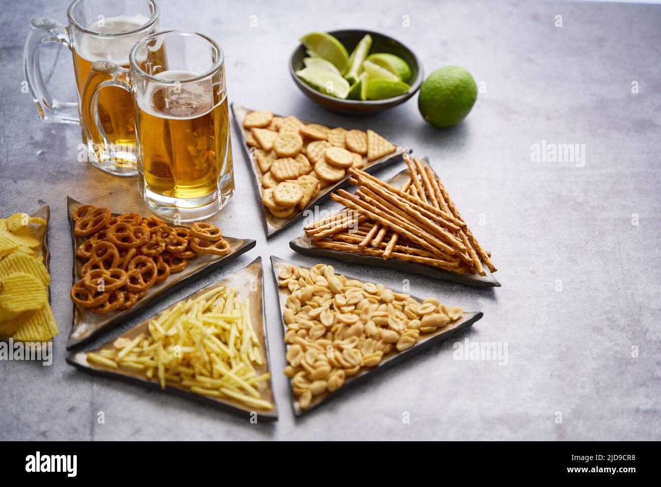 Tray beer snacks on hi-res stock photography and images - Alamy