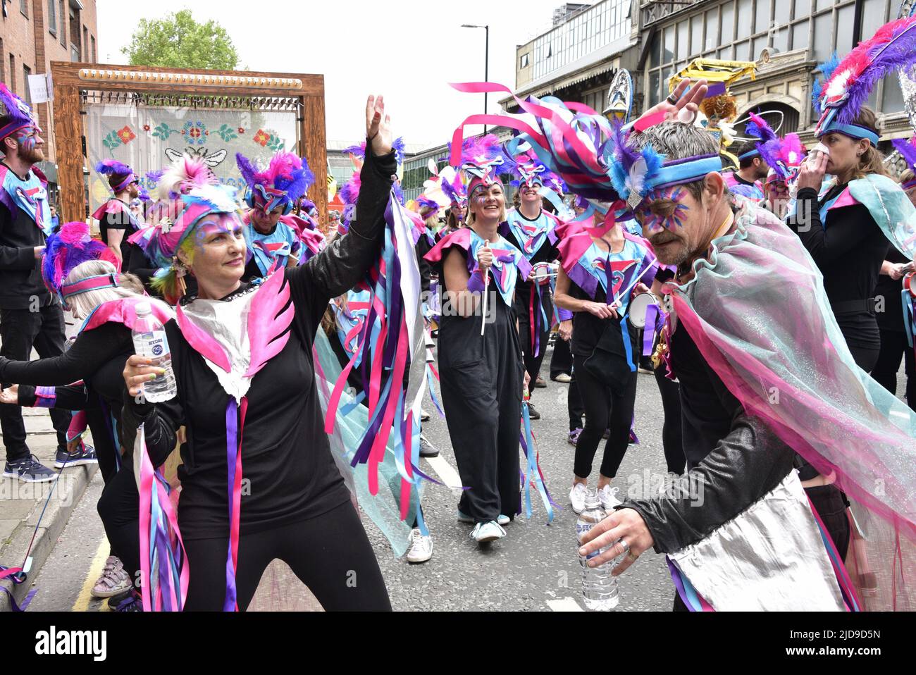 Manchester, UK, 19th June, 2022. Performers and artists get ready for ...