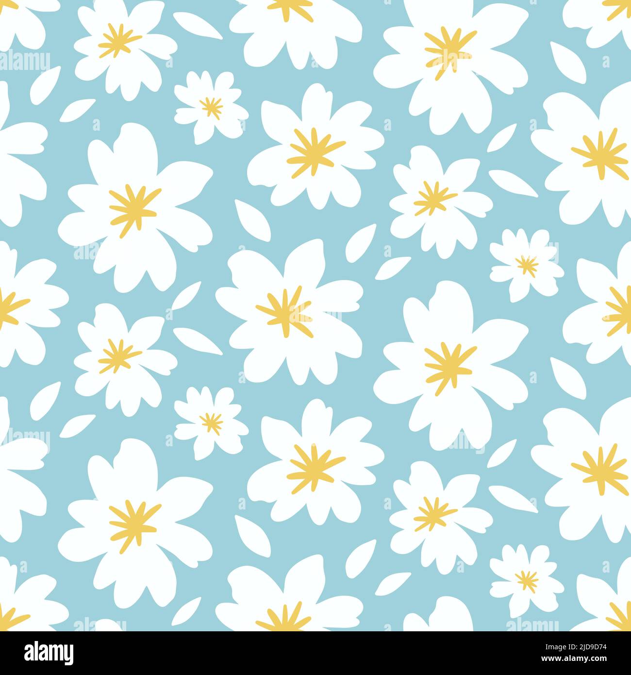 Daisy flower vector seamless pattern Stock Vector Image & Art - Alamy