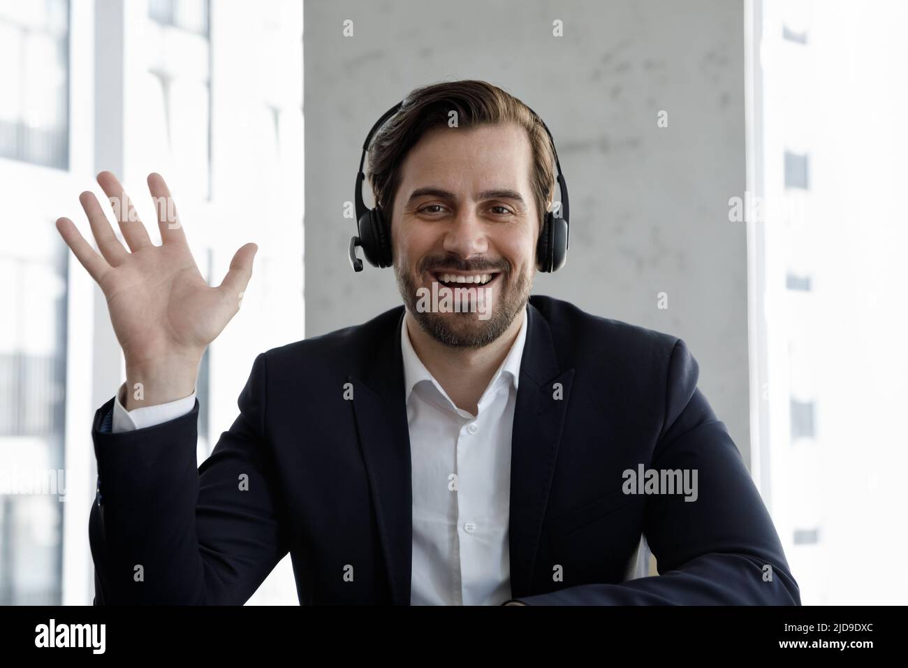 Video conferencing at business event hi-res stock photography and ...