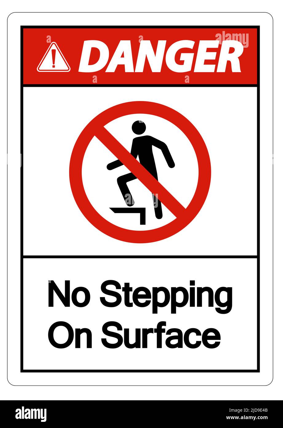 Danger No Stepping On Surface Symbol Sign Stock Vector Image & Art - Alamy