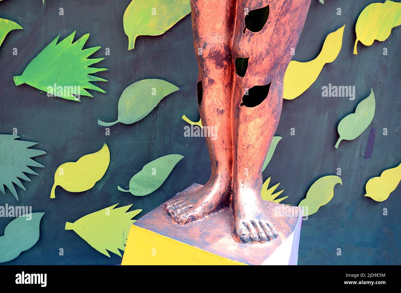 The artist make a thematic hand craft work for celebration of most ...