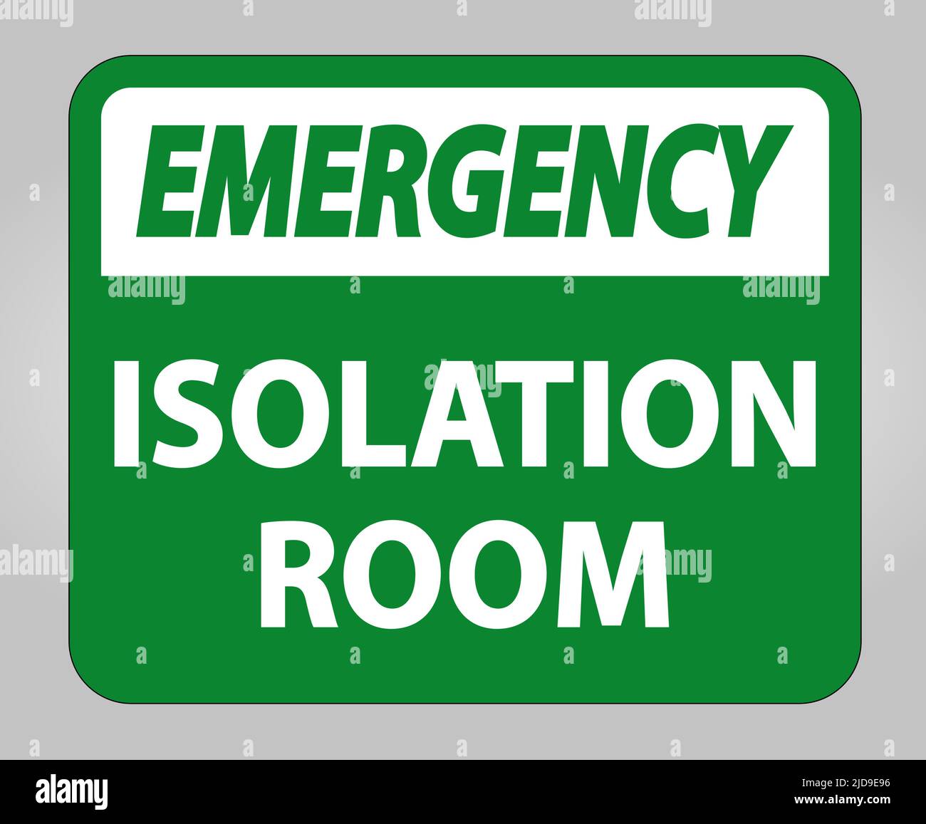Emergency Isolation room Sign Isolate On White Background,Vector ...