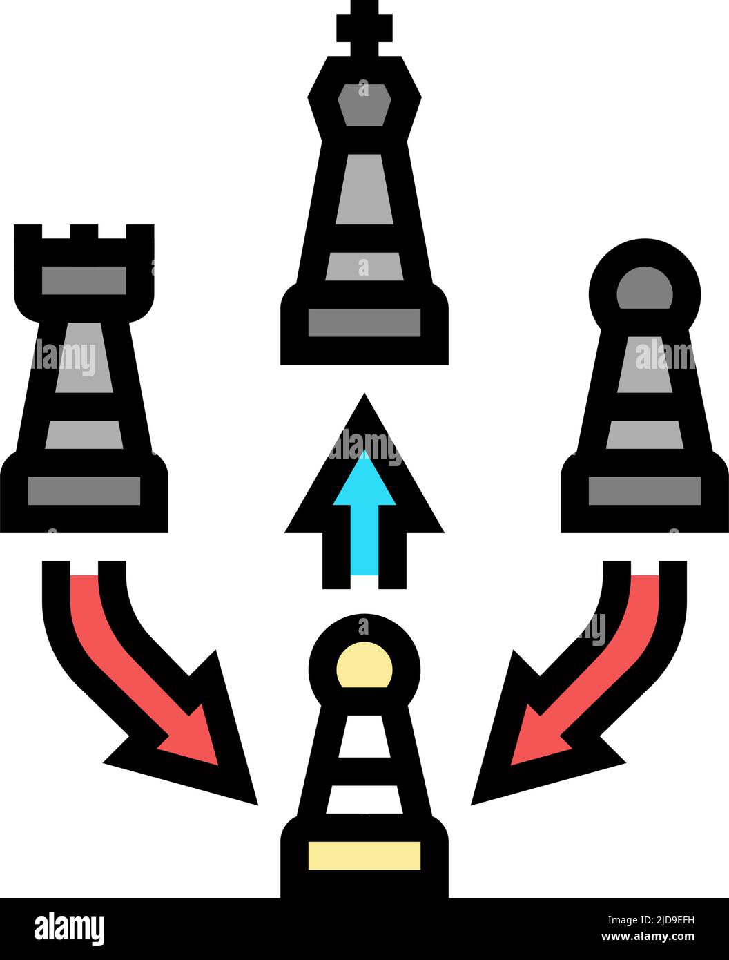 strategy chess color icon vector illustration Stock Vector Image & Art ...
