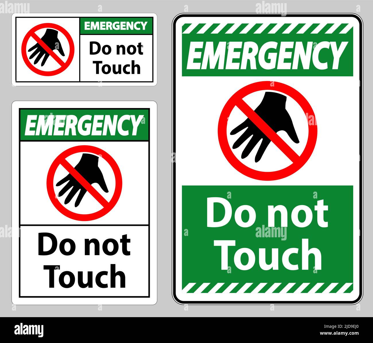 Emergency sign do not touch and please do not touch Stock Vector Image ...