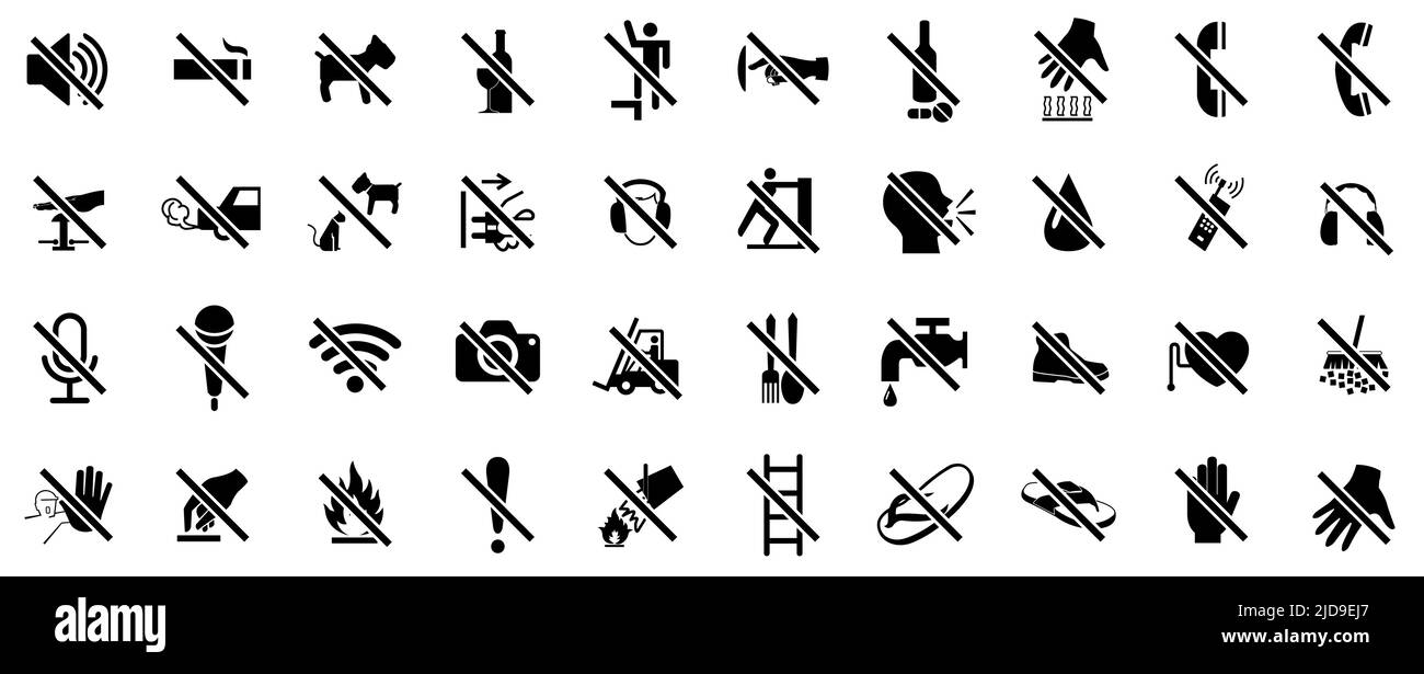 Prohibition sign on white background Stock Vector Image & Art - Alamy