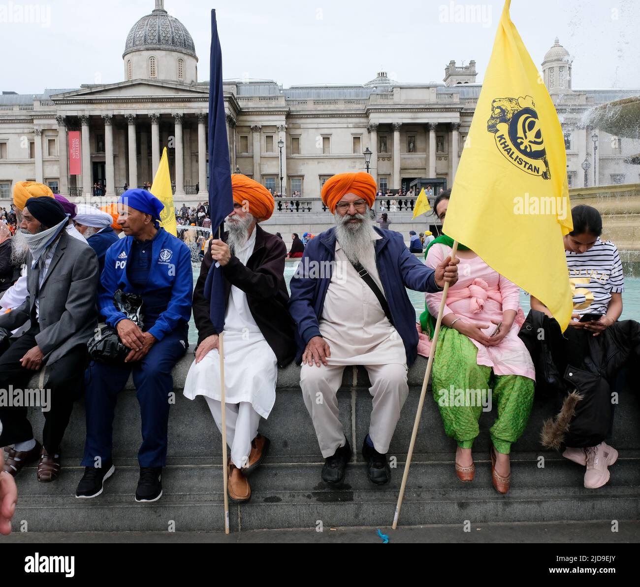 London, UK. 19th June 2022. Sikh people commemorate the Amritsar ...