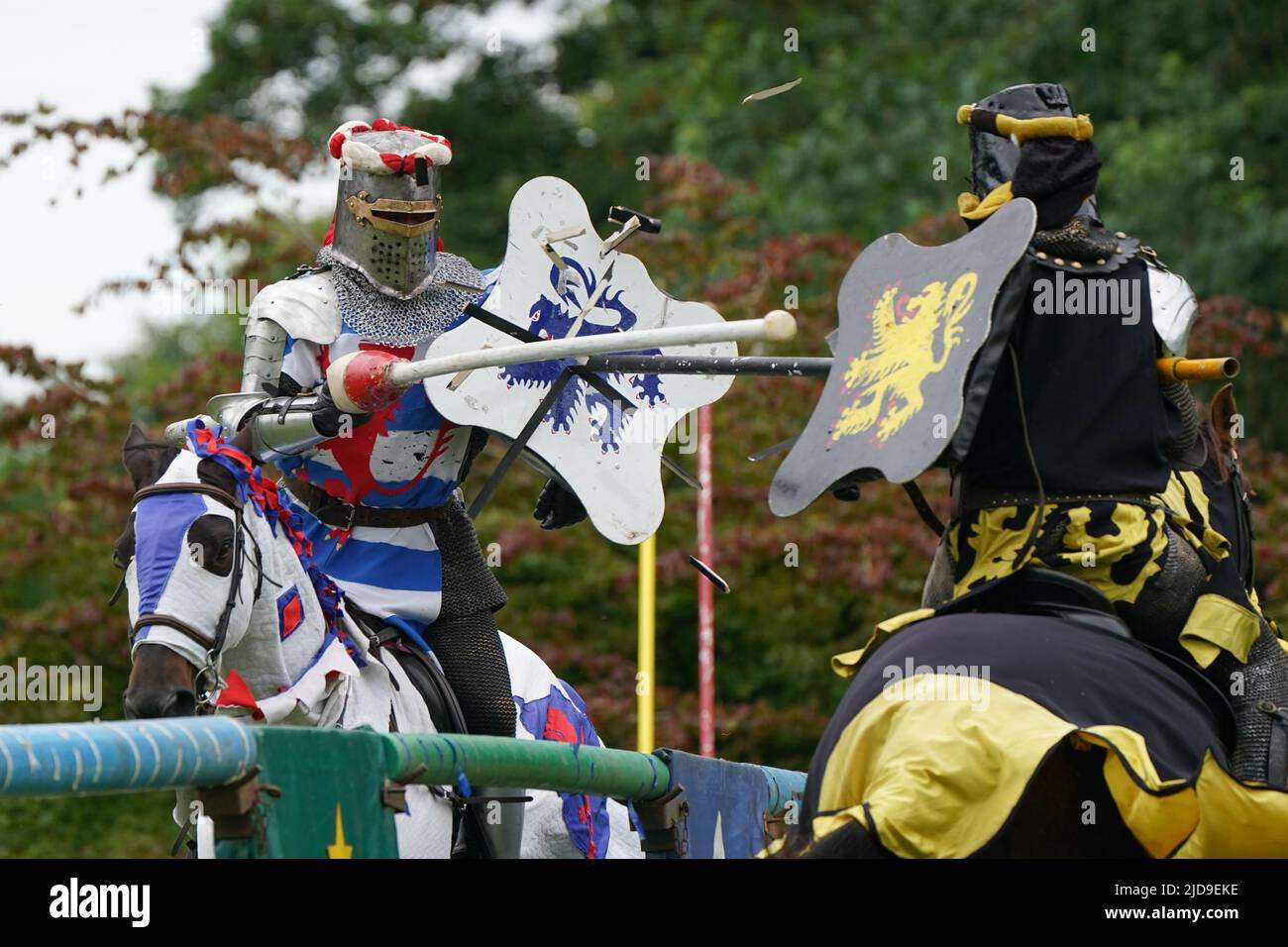 Thomas of Rockingham (left) competes with the Black Knight as the ...
