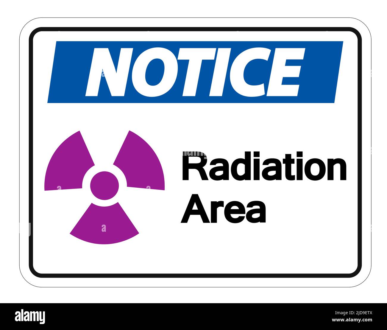 Radiation area sign Cut Out Stock Images & Pictures - Alamy
