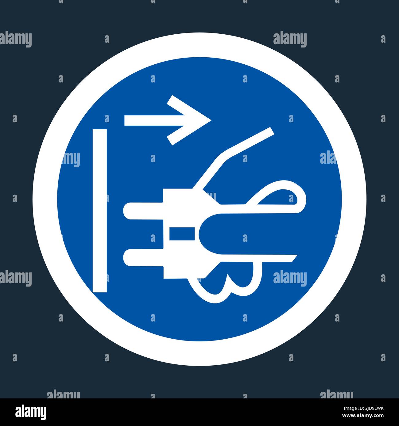 PPE Icon.Disconnect Mains Plug From Electrical Outlet Symbol Sign On ...