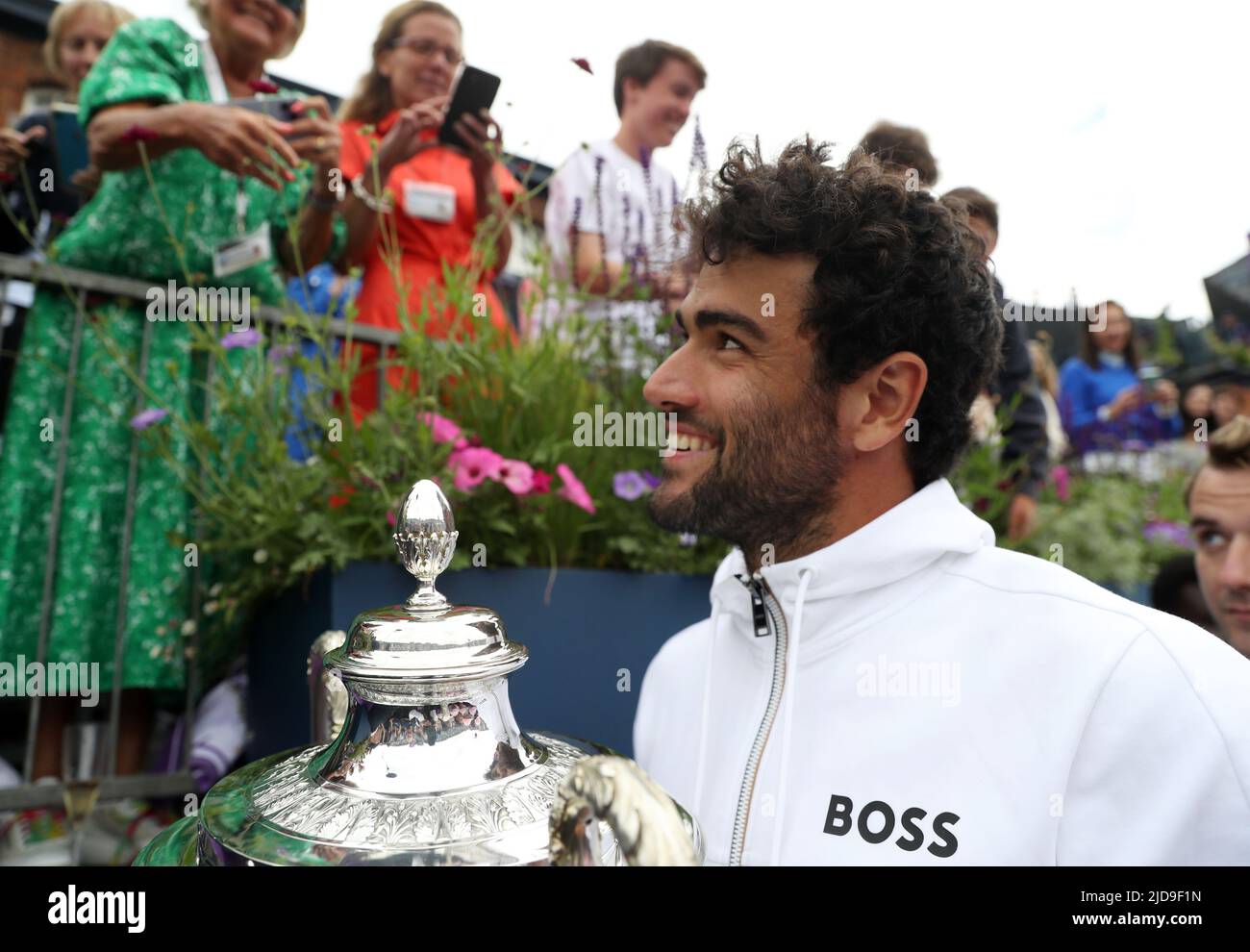 Matteo Berrettini celebrates winning the final of the cinch ...