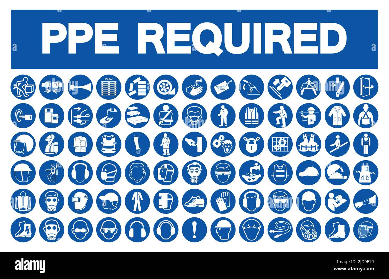 Required Personal Protective Equipment (PPE) Symbol,Safety Icon,Vector ...