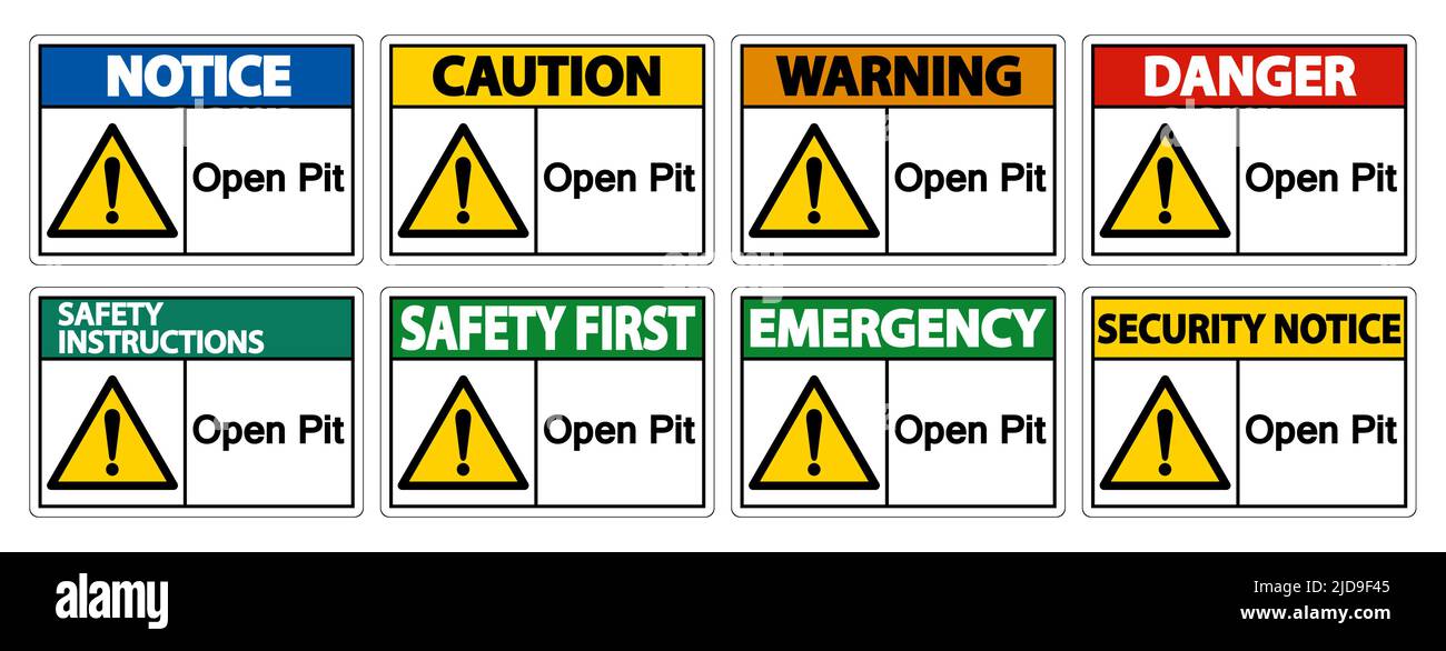 Open Pit Sign Isolate On White Background,Vector Illustration EPS.10 ...