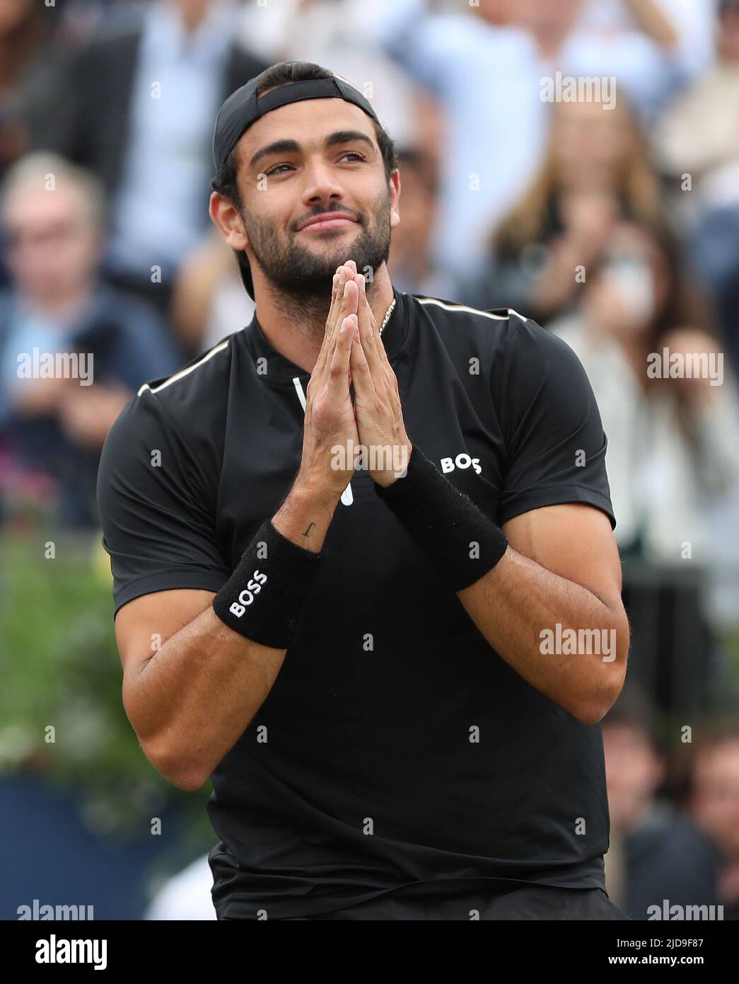 Matteo Berrettini celebrates winning the final of the cinch ...