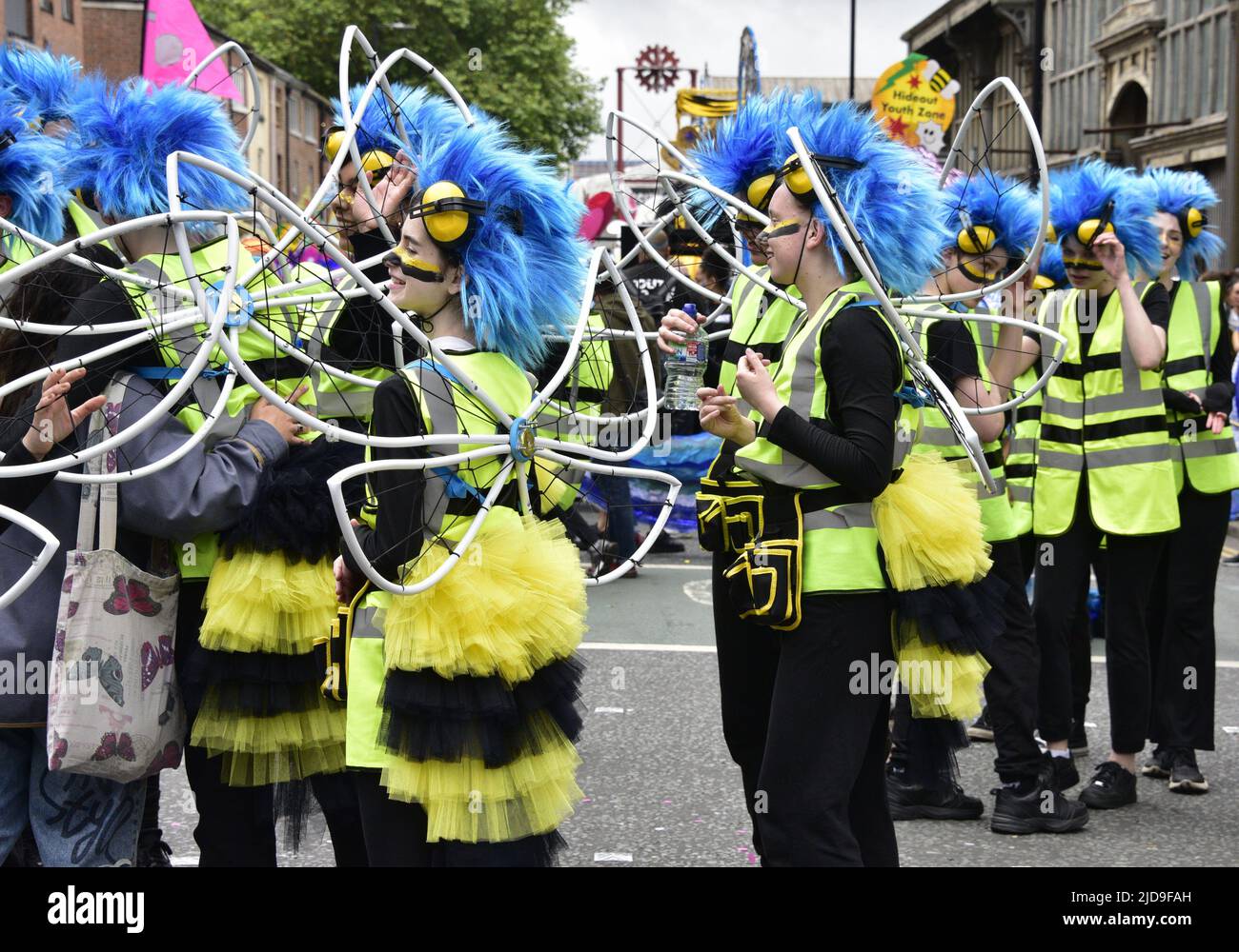 Manchester, UK, 19th June, 2022. Performers and artists take part in ...