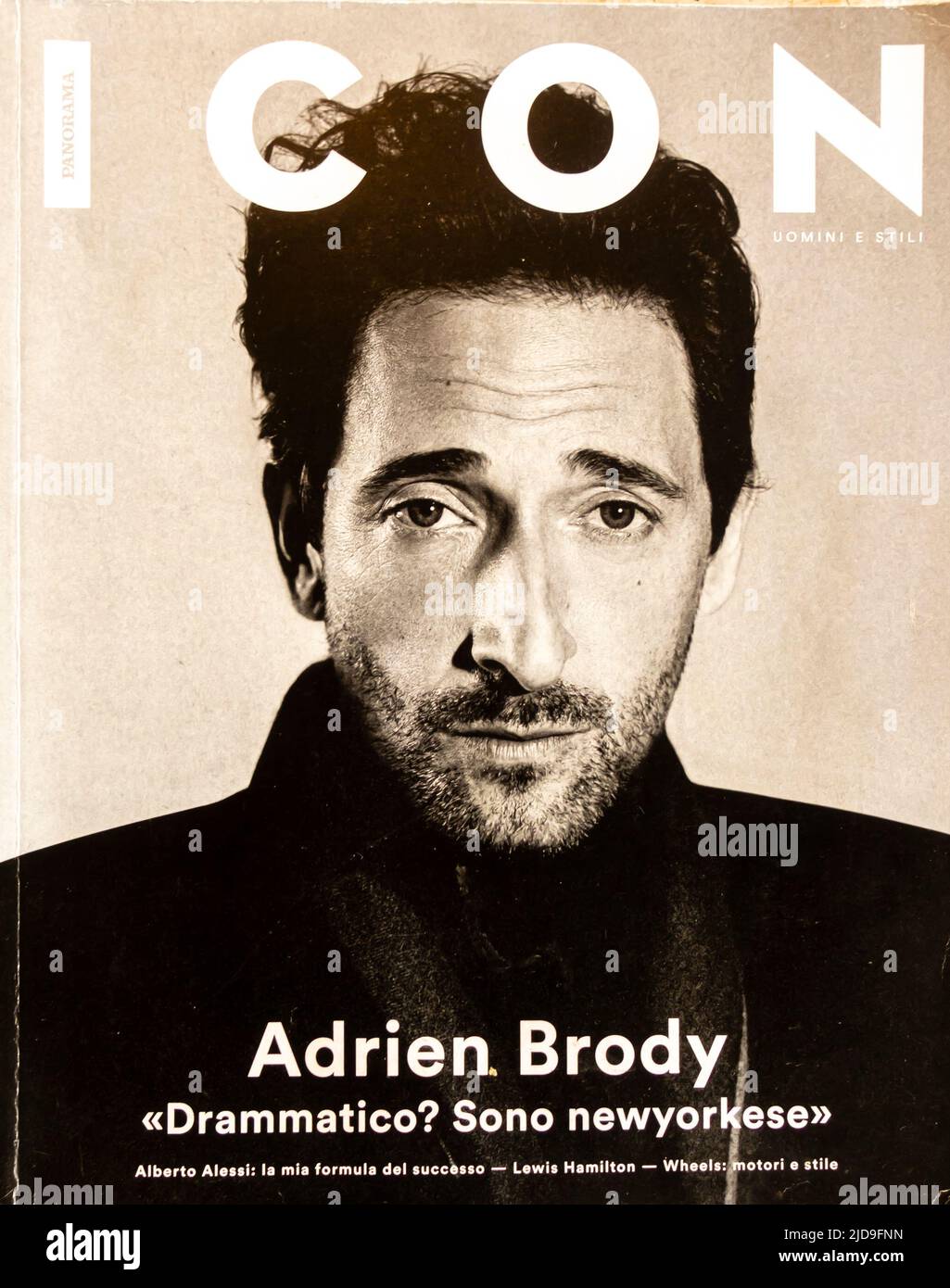 ICON magazine cover with Adrien Brody Stock Photo - Alamy