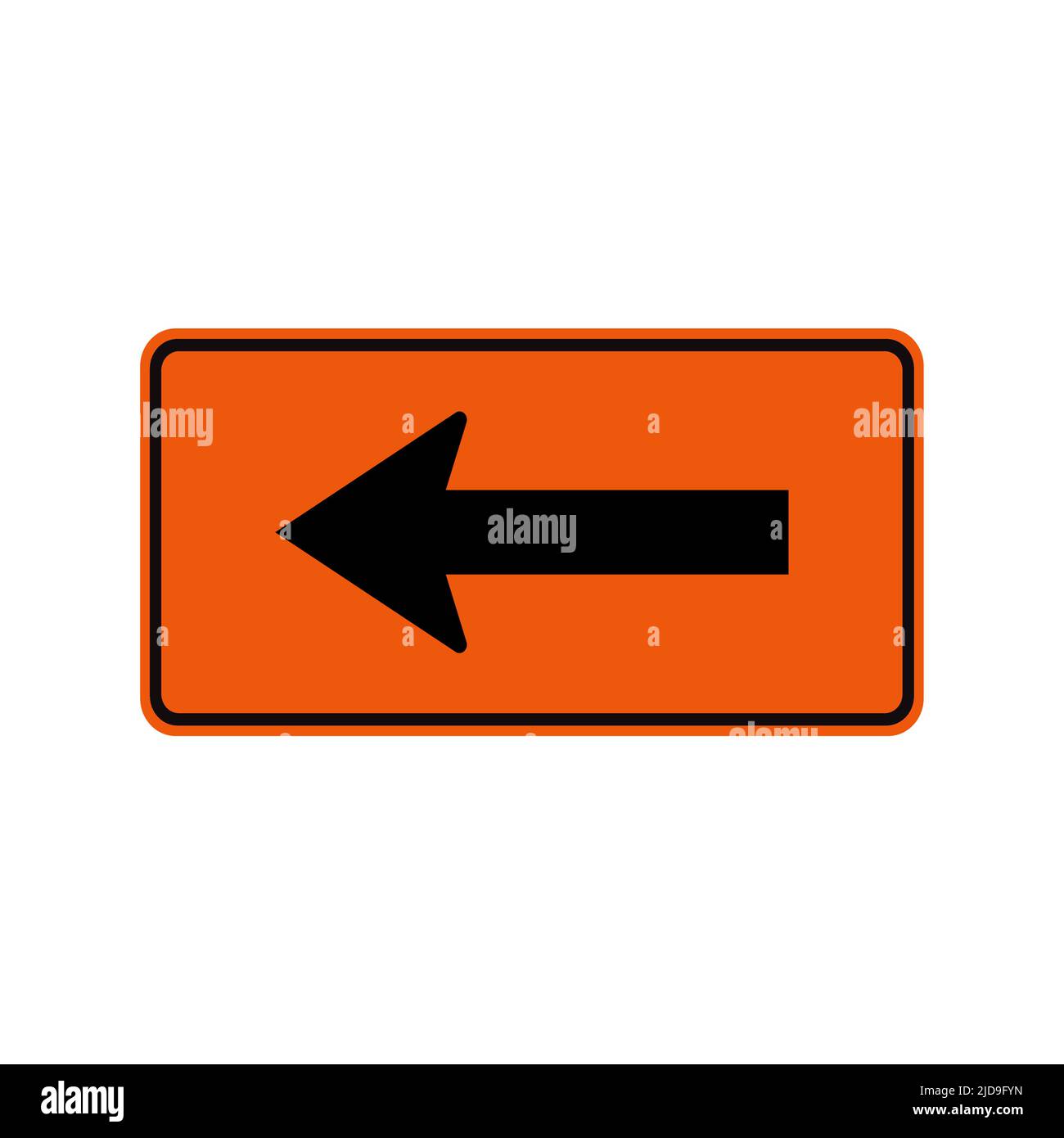 Go Left By The Arrows Road Symbol Sign Isolate on White Background ...