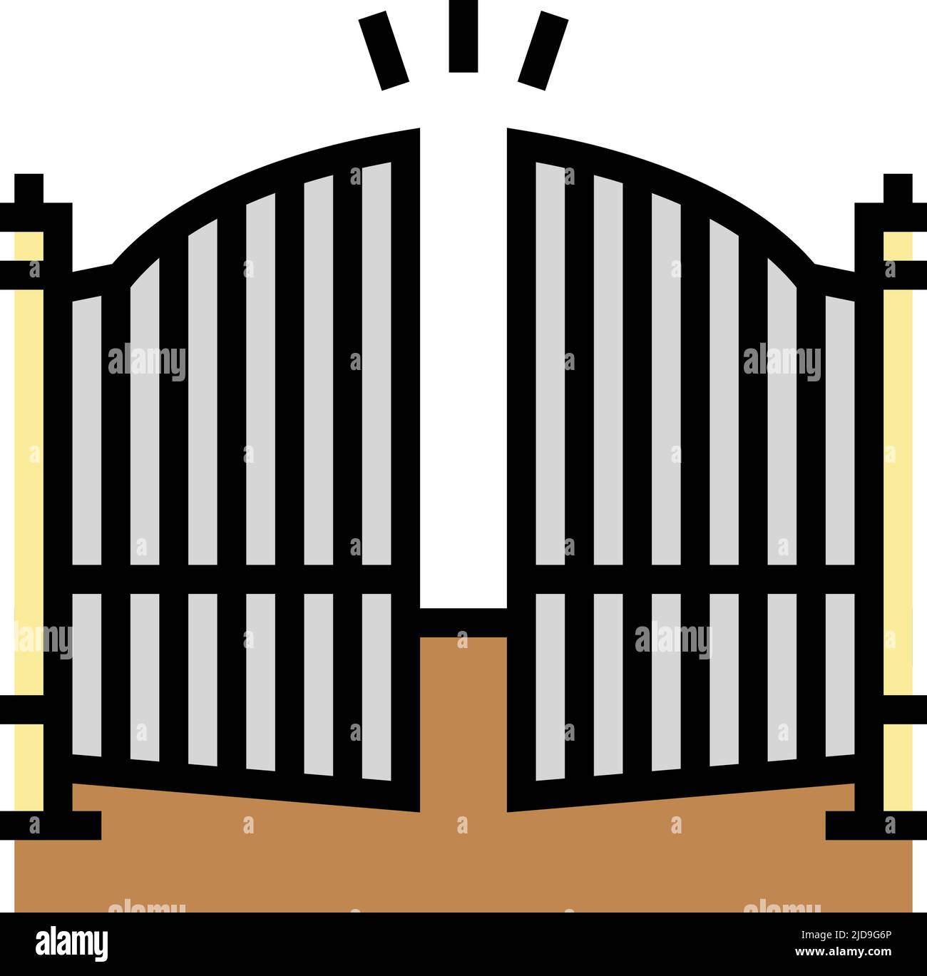 automatic gate color icon vector illustration Stock Vector Image & Art ...