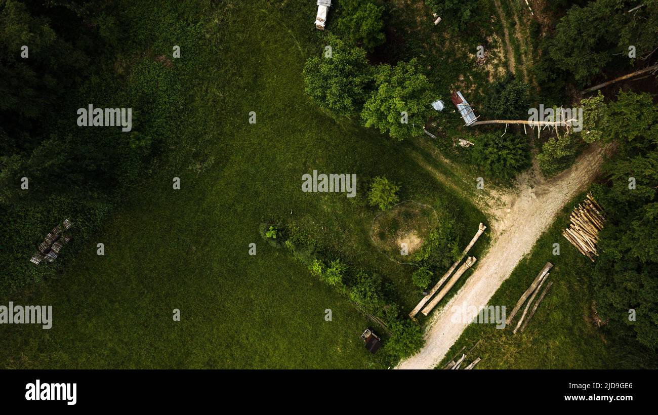 Aerial drone top birdseye view hi-res stock photography and images - Alamy