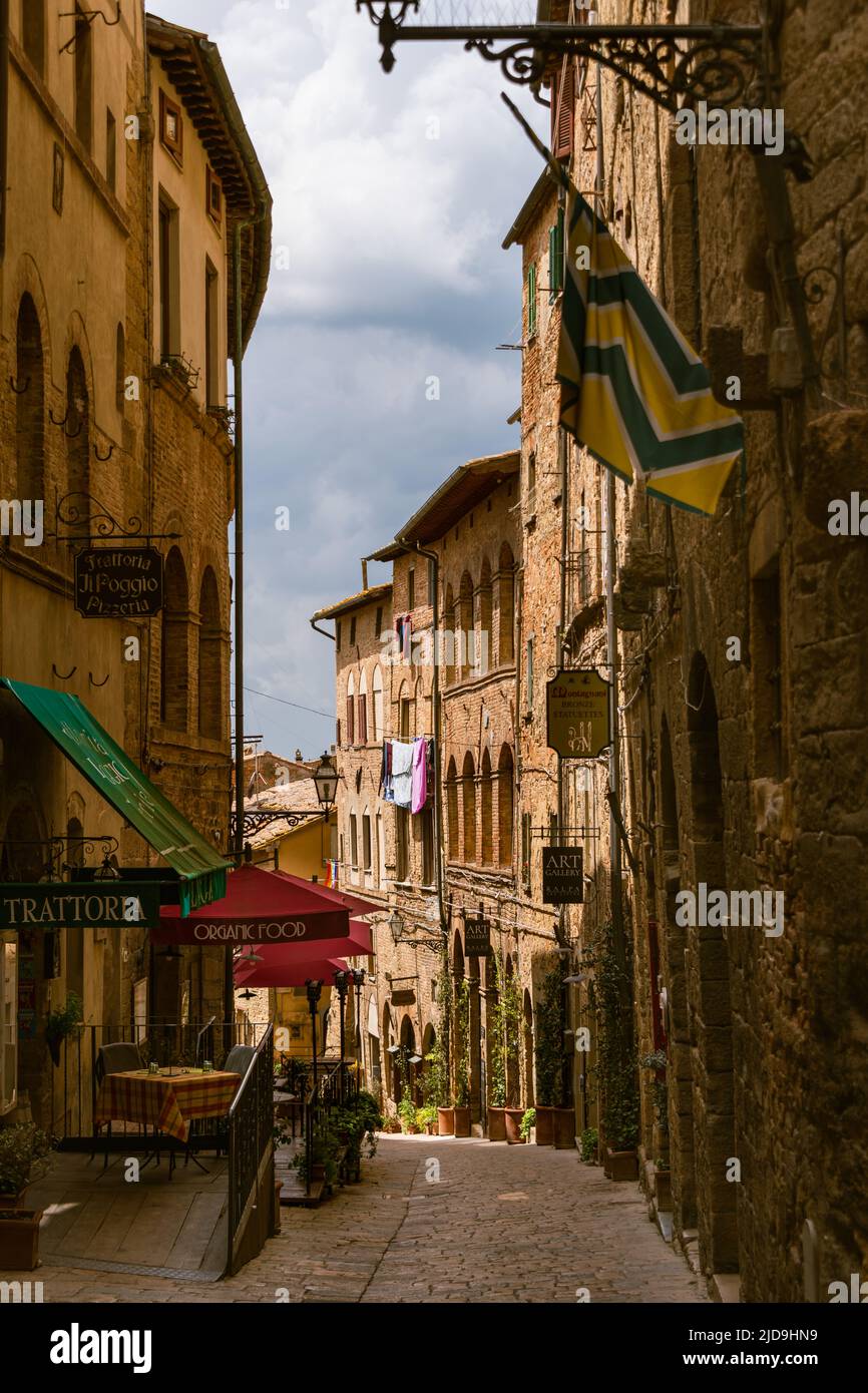 Picturesque Street Scenery In Volterra, Tuscany Stock Photo - Alamy