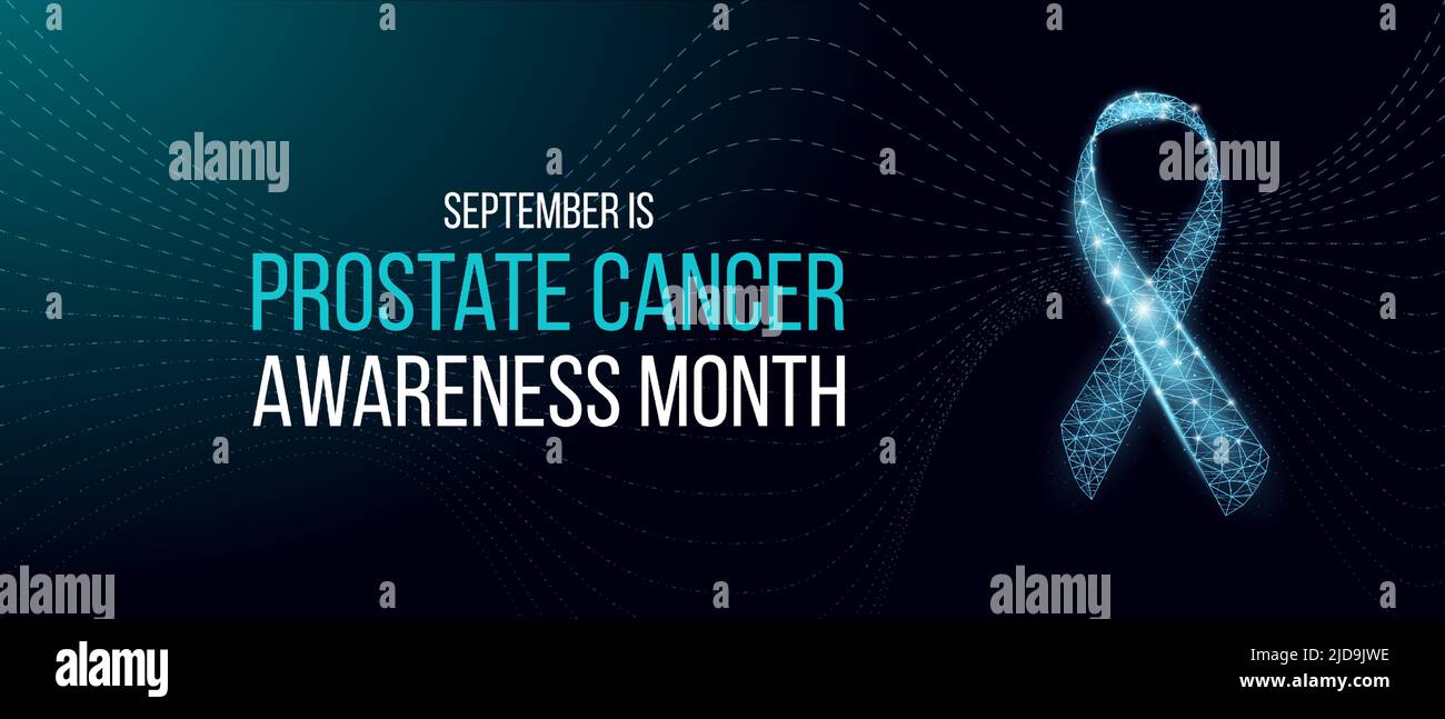 Prostate Cancer Awareness Month concept. Banner template with glowing ...