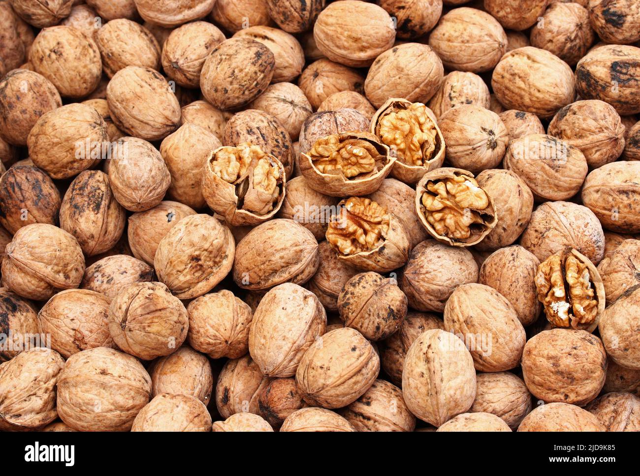Texture walnuts crop close hi-res stock photography and images - Alamy