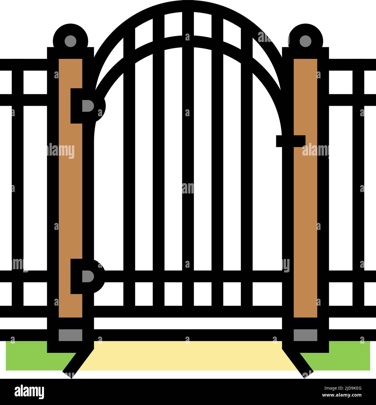 Private sign garden gate Stock Vector Images - Alamy