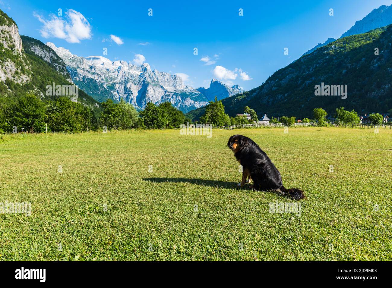 Theth mountain village Theth National Park landscape in Albania with ...