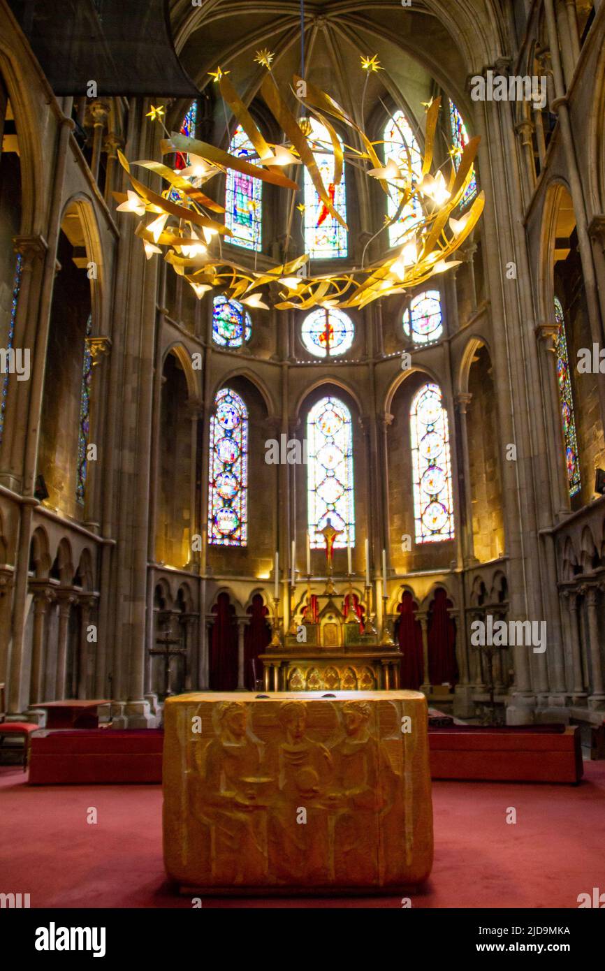 Dijon, France, April 16 2022. The Notre Dame de Dijon church ...