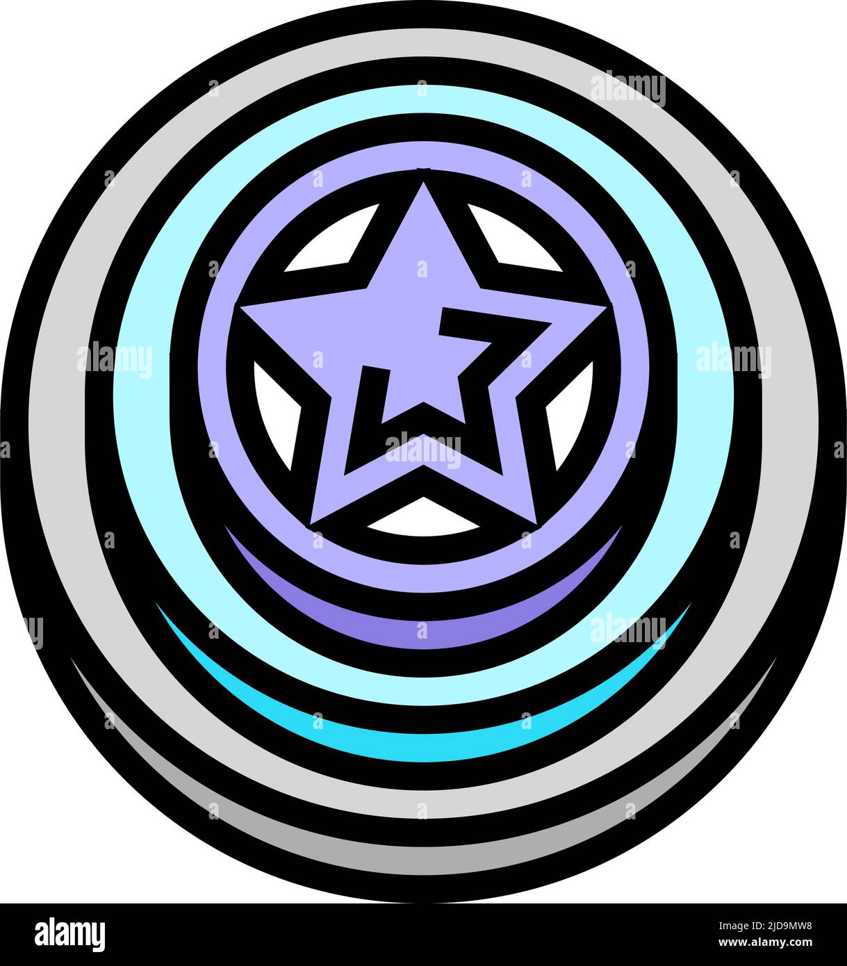 star video game progress award color icon vector illustration Stock ...