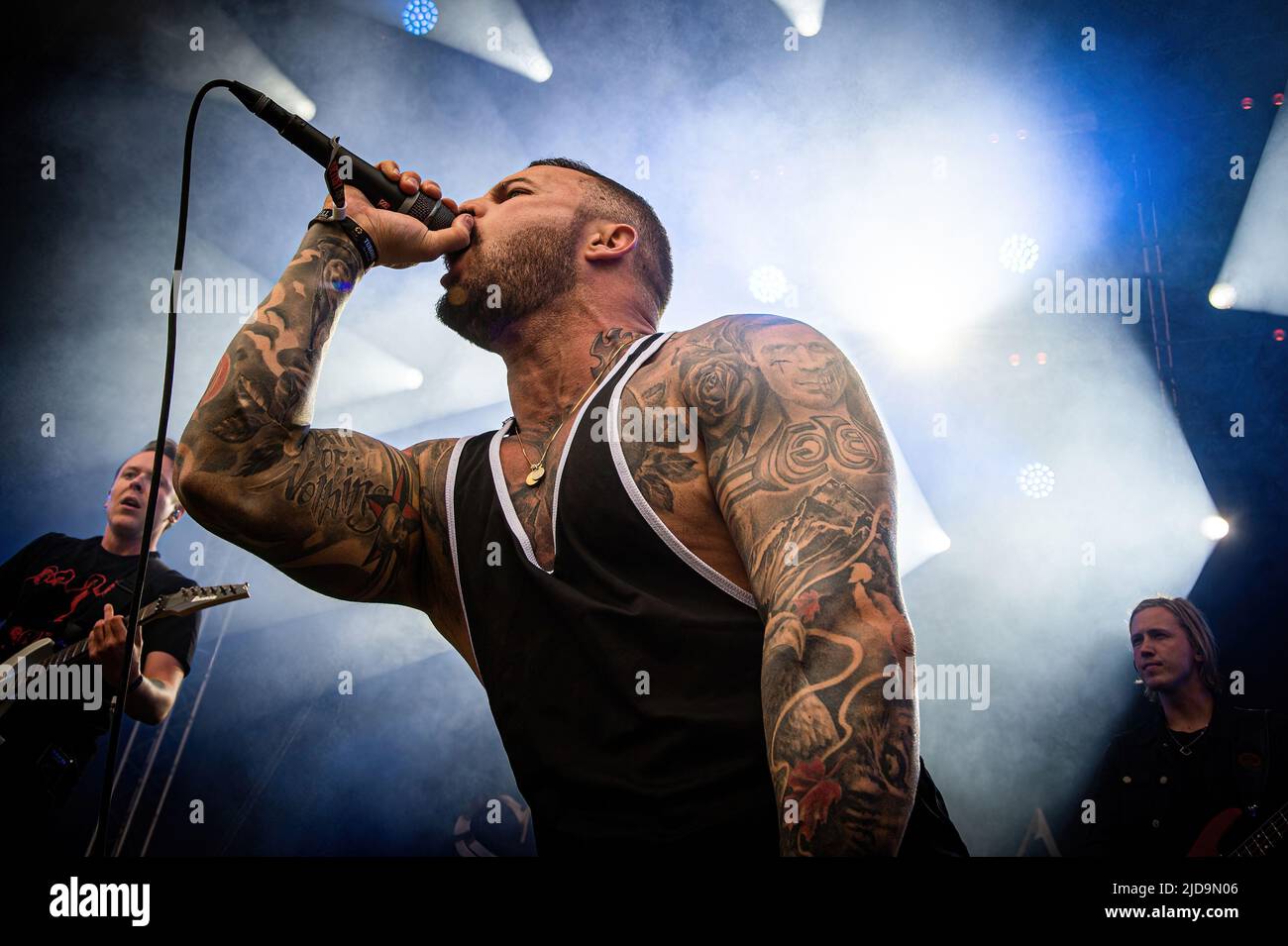 Copenhagen, Denmark. 17th, June 2022. The Danish metal band Siamese ...