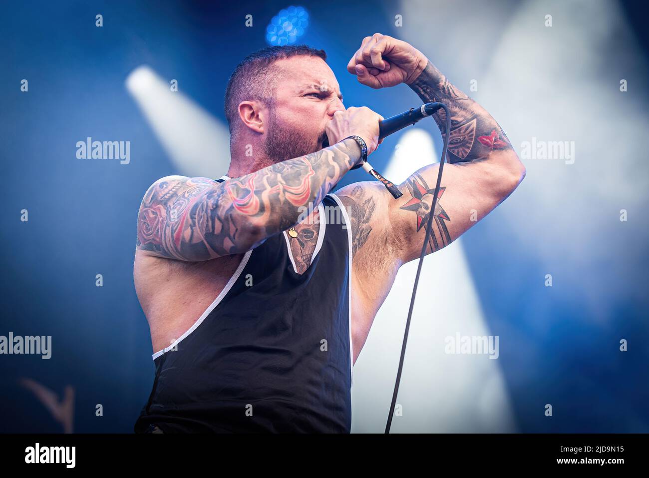 Copenhagen, Denmark. 17th, June 2022. The Danish metal band Siamese ...